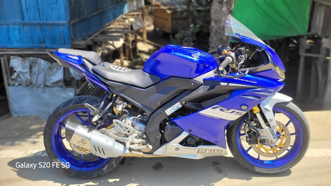 R15 V3 Full Repaint & Original Stiker and USD FORK INSTALL #yamaha # ...
