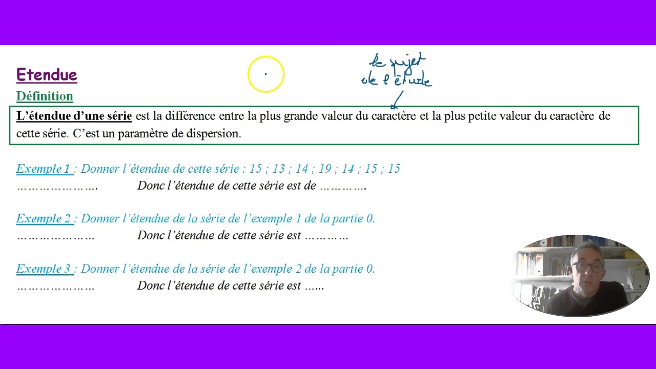 Cours Statistiques étendue - YouTube