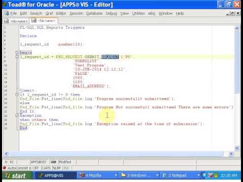 Oracle Apps Tutorial-4:Back end Concurrent Program Registration and ...