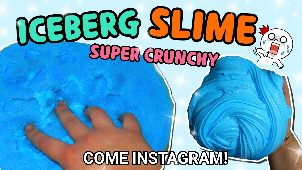 ICEBERG SLIME (SUPER CRUNCHY E FLUFFY) come INSTAGRAM! + ASMR Iolanda ...