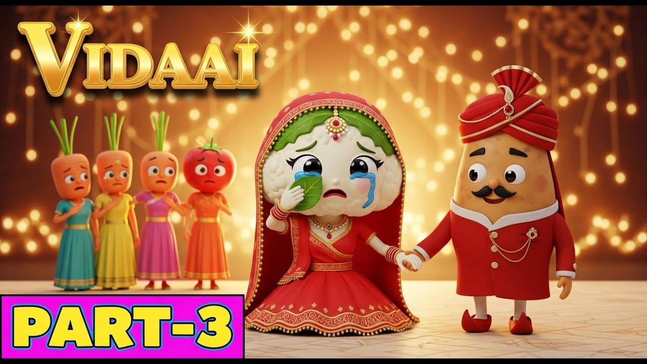 Aalu Gobhi Ki Shaadi Part 3|Emotional Vidaai | Funny Cartoon Story for ...