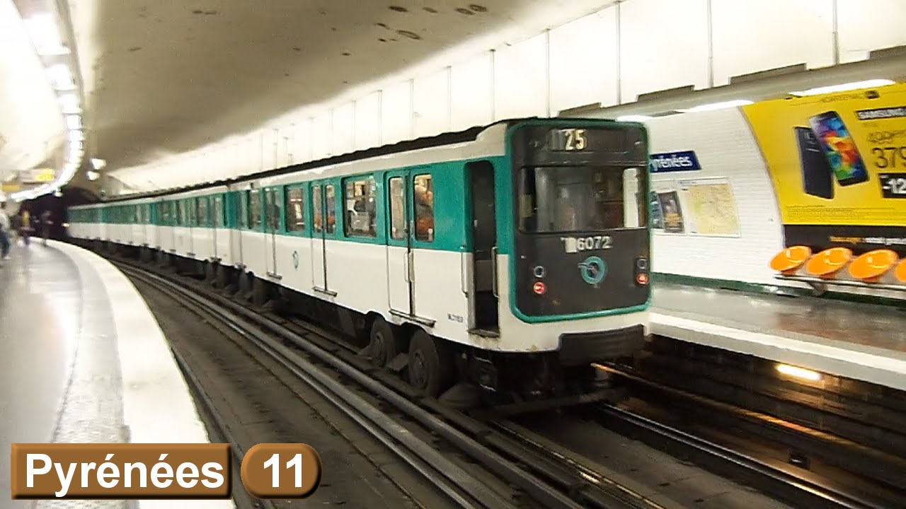 Pyrénées | Ligne 11 : Métro de Paris ( RATP MP59 ) [2015] - YouTube