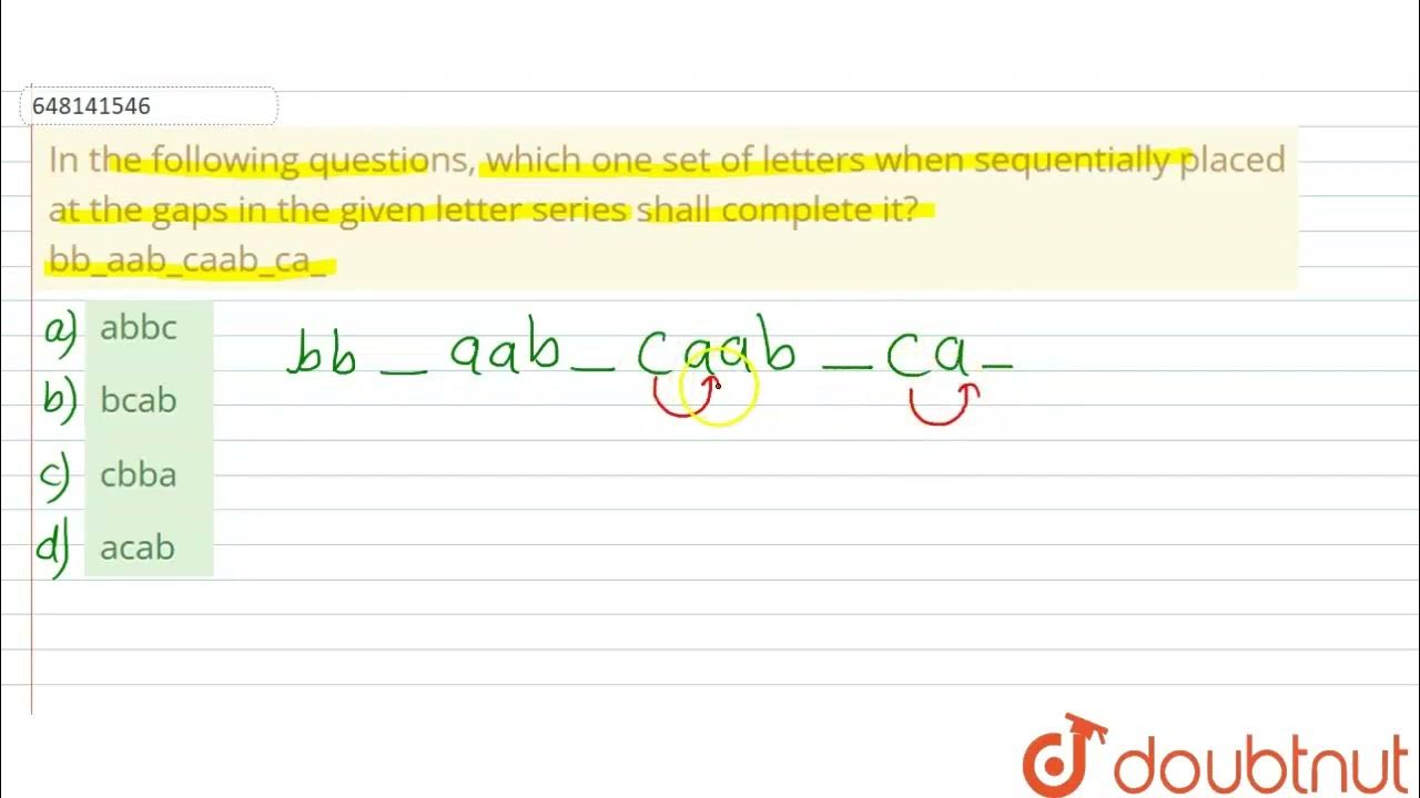 In the following questions, which one set of letters when sequentially placed at the gaps in the ...
