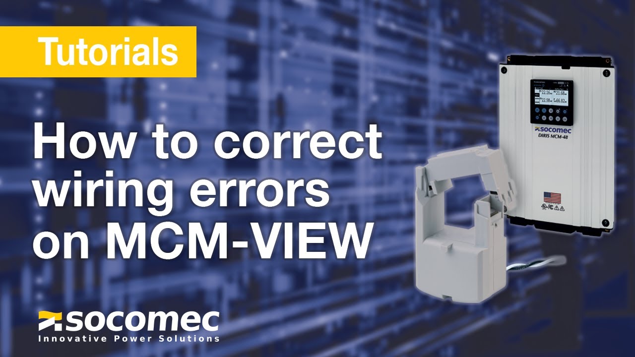 How to correct wiring errors on MCM-View thanks to the CT Correct ...