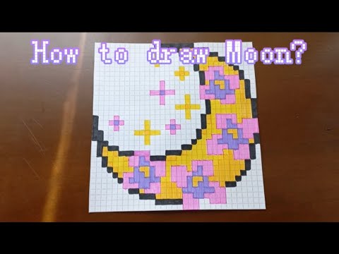 Moon Pixel Art - How to draw Moon? #moon #moonart - YouTube