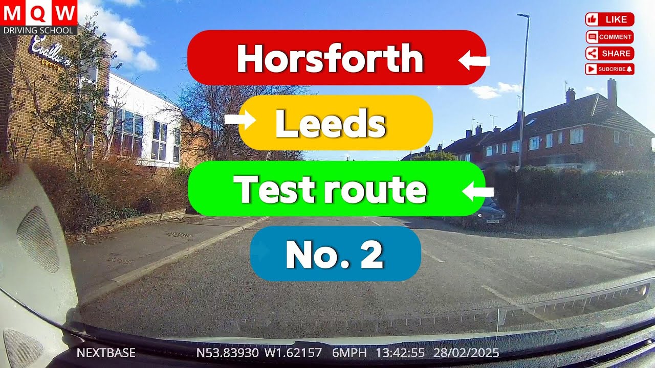 Horsforth Leeds Driving Test Route No. 2 | Driving Test Pass | Airport ...