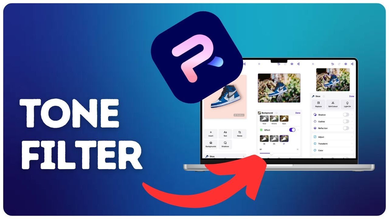 How to add tone filter on Photoroom? - YouTube