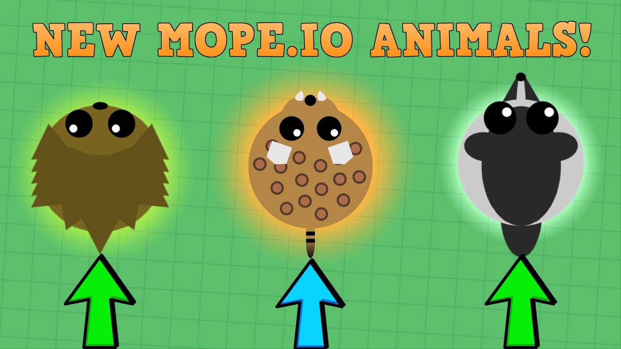 [NEW] MOPE.IO ANIMALS! NEW MOPE.IO TIGER / SKUNK / PORCUPINE ANIMALS ...