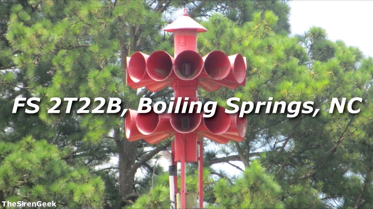 FS 2T22B Tornado Siren Test - Fire - Boiling Springs (Cleveland Co ...