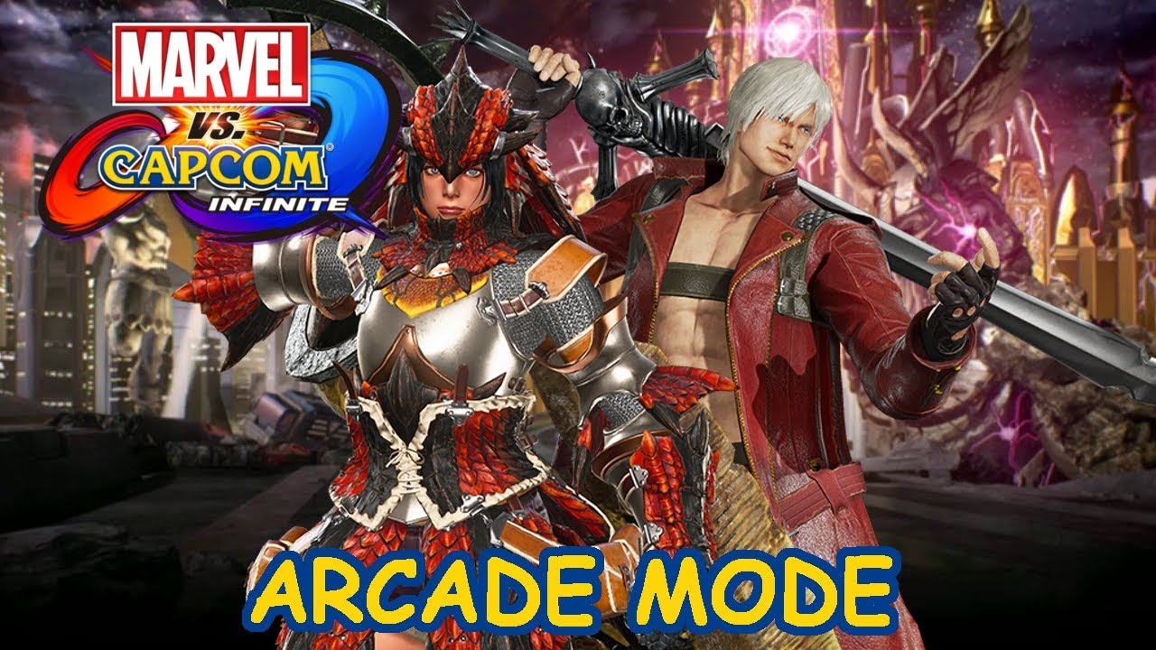 Marvel vs Capcom Infinite Arcade Mode with Monster Hunter & Dante - YouTube