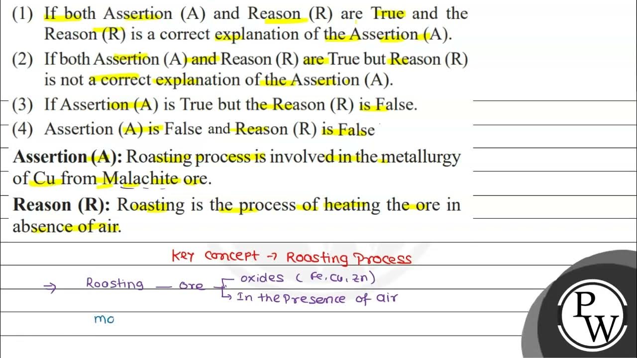 (1) If both Assertion (A) and Reason (R) are True and the Reason (R) is ...