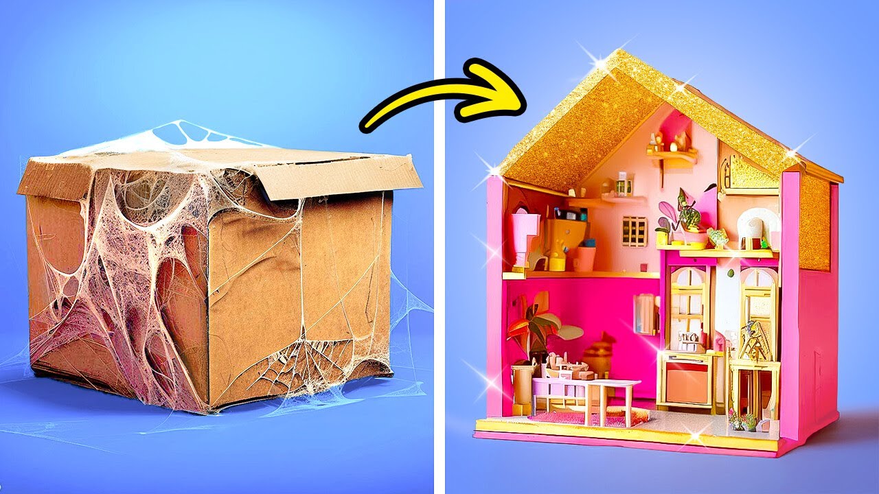 Cara Membuat Rumah Boneka Lucu dengan Kerajinan Mini Pelangi ️ Miniatur ...