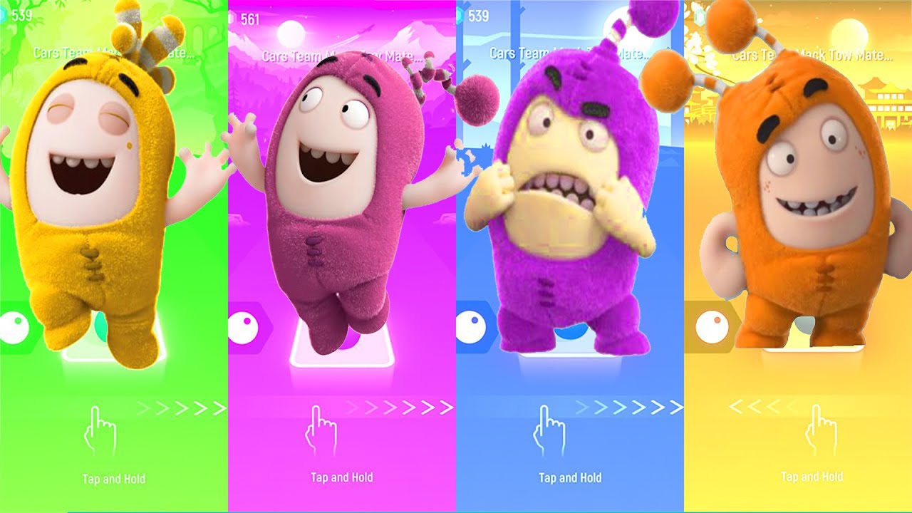 TILES HOP - Oddbods YELLOW vs PINK vs PURPLE vs ORANGE - YouTube