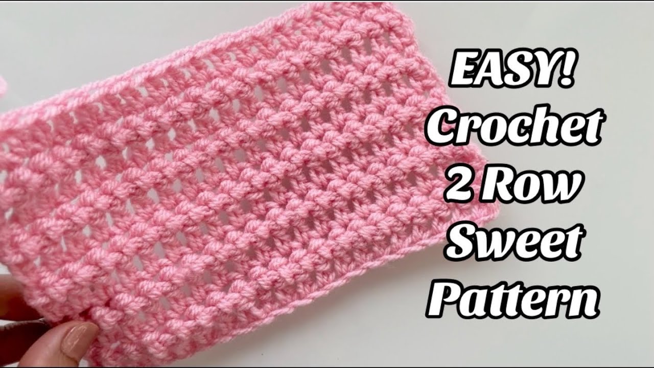 CROCHET 2 ROW PATTERN - YouTube