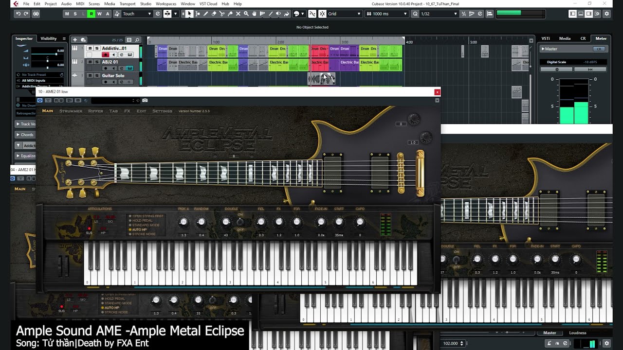 Test Ample Sound AME in Metal Song 1 - YouTube