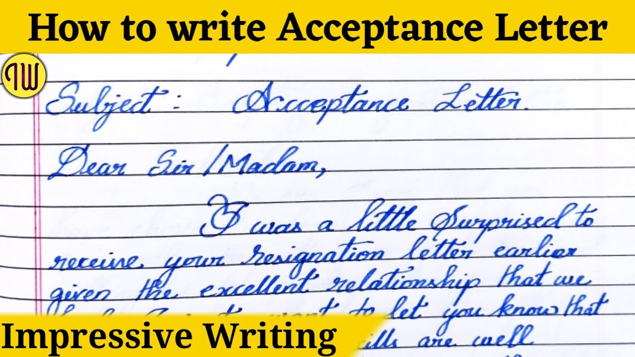 WRITE A SAMPLE LETTER ACCEPTANCE APPLICATION|ENGLISH LETTER WRITING ...