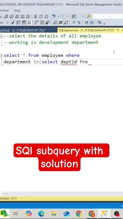 SQL Subqueries: The Secret to Mastering SQL (with EXAMPLES!) #shorts #Subqueries #MasterSQL ...