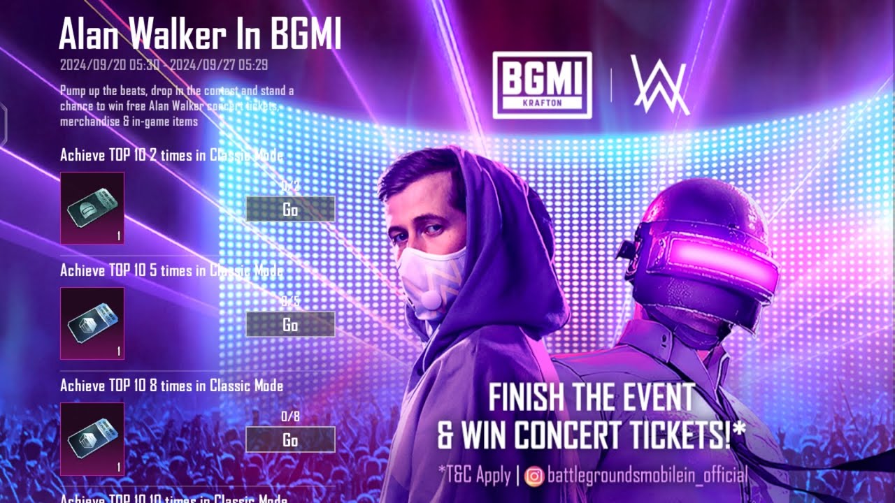 Alan Walker in Bgmi || Alan Walker in Bgmi Event || Event Alan Walker ...
