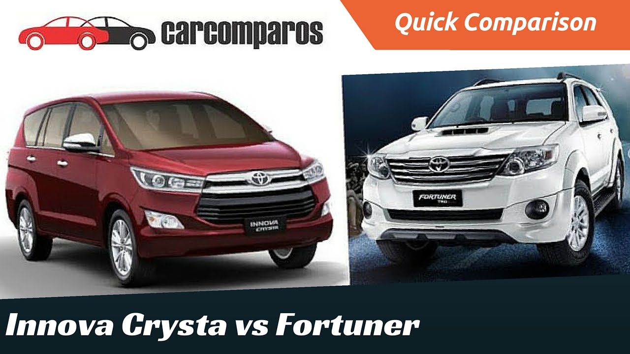Innova Crysta vs Fortuner Comparison Review - Part 2 - YouTube