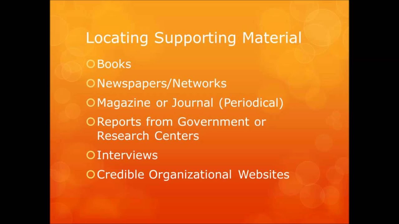 Supporting Material and Citing Sources - YouTube