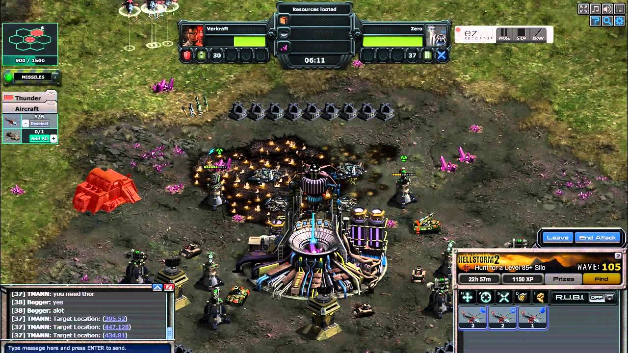War Commander - Zero (37) testing Elite Hellstorms customized - YouTube