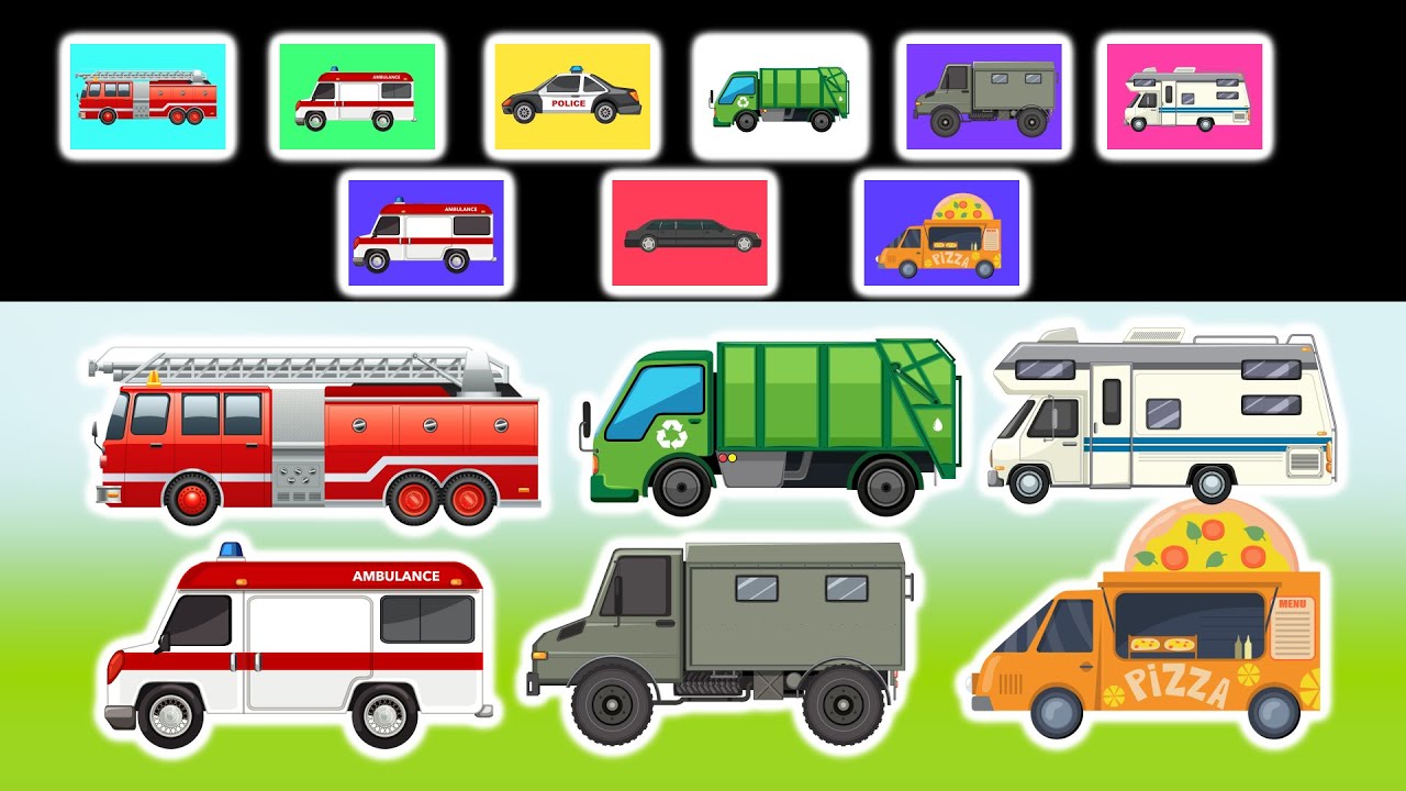 Match the Right Images with Real Vehicles! 🚑🚒 | Fun Vehicle Matching ...
