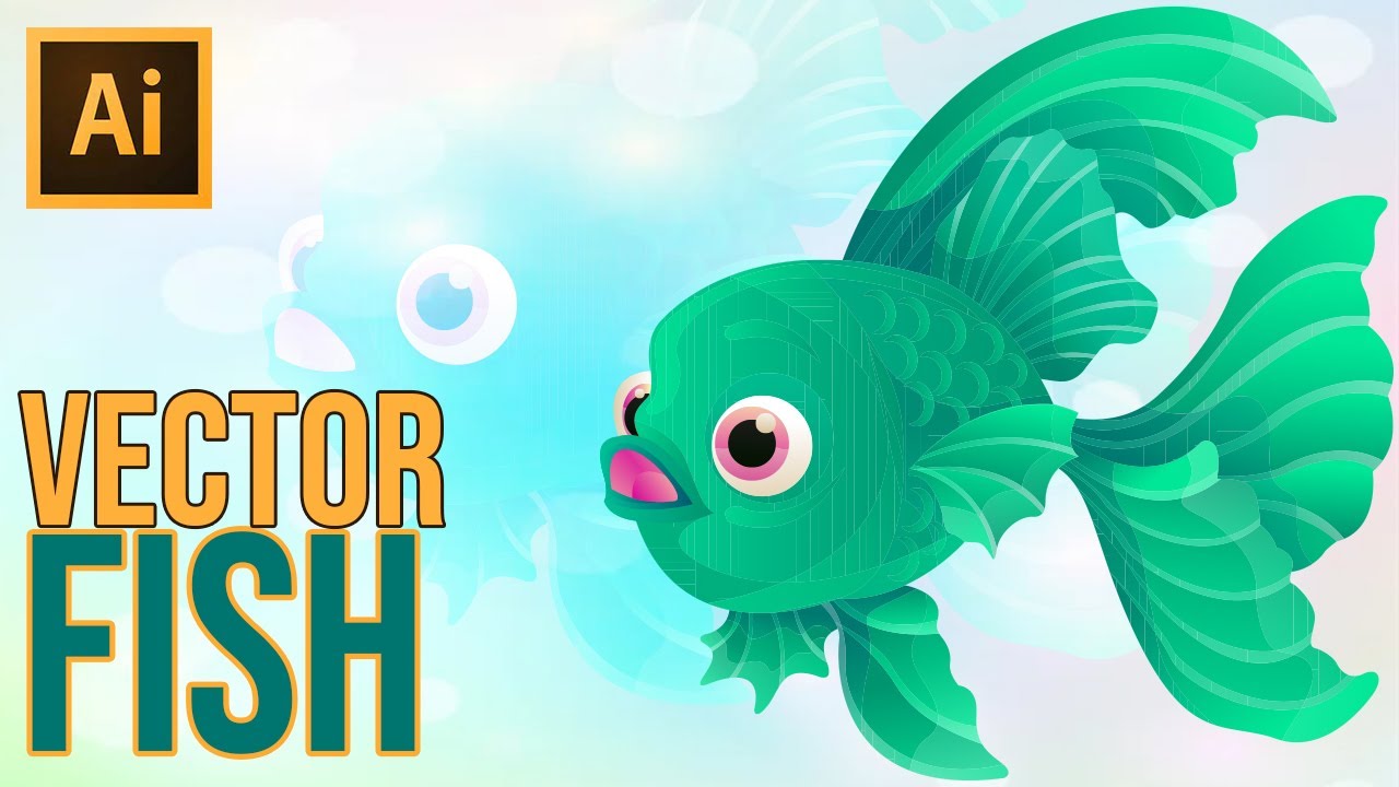 Adobe Illustrator Tutorial | How to Draw Fish Vector Part 2 - YouTube