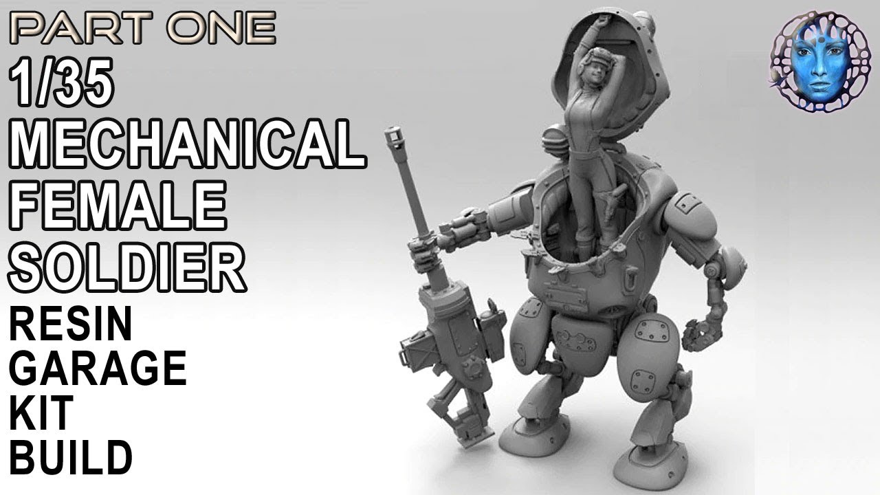 Part One | 1:35 Scale Mechanical Female Soldier Figure Resin Garage Kit ...