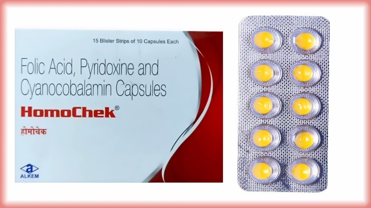 Homocheck Capsule Benifit & Dose - Cyanocobalamin,Pyridoxine,Folic Acid ...
