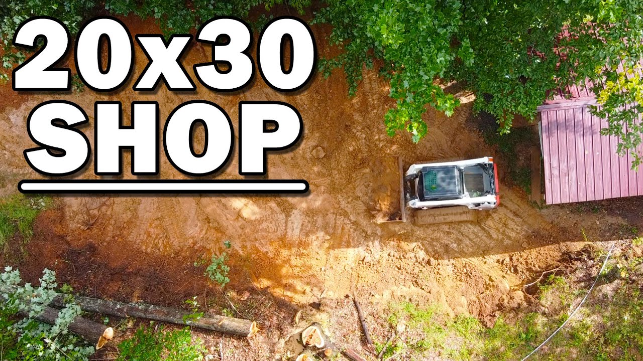Clearing the Land for a 20 x 30 Workshop - YouTube