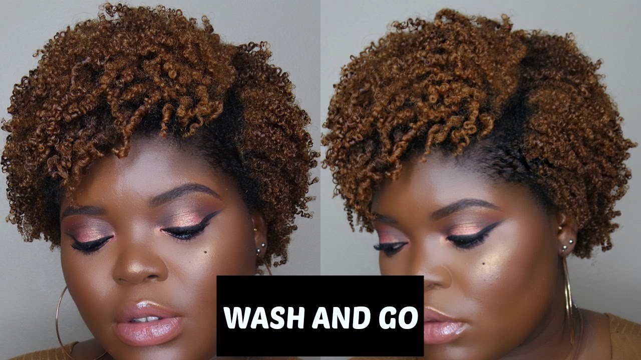 WASH AND GO ON AWKWARD STAGE TYPE 4 NATURAL HAIR - YouTube