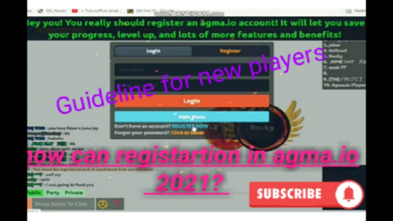 Agma.io how can successful registration agma.io acc ??? - YouTube