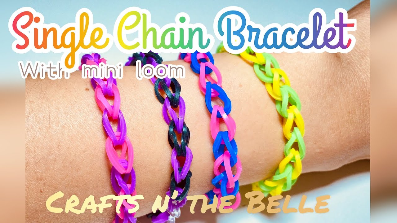 How to Make a Super Easy Rainbow loom Single Chain Bracelet ( Y Hook ...