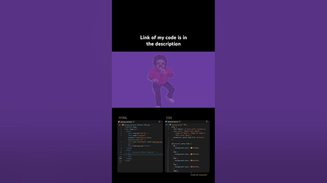 Programming Dancingman Code Foryou Htmlcssjavascript Youtube