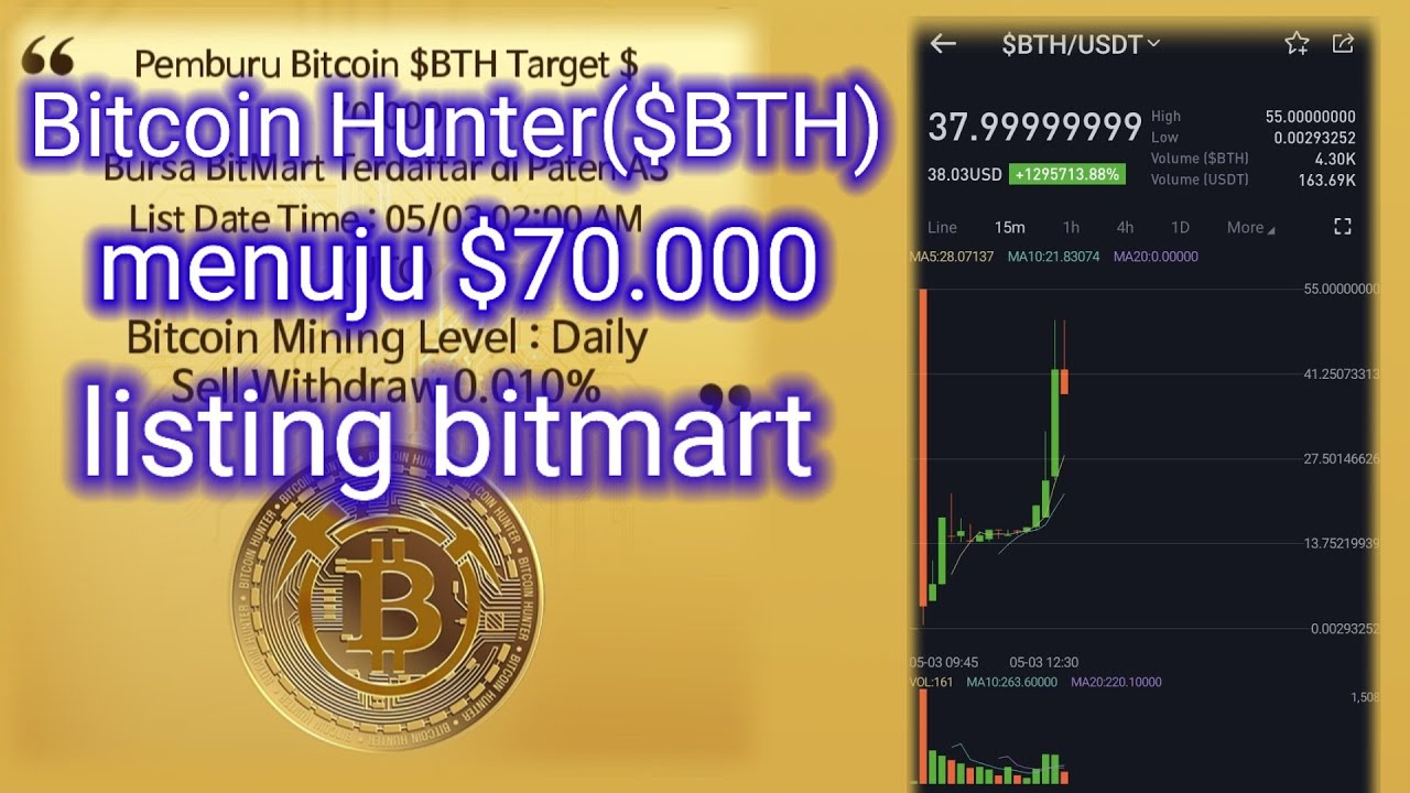Bitcoin Hunter($BTH) menuju $70.000 listing bitmart exchange - YouTube