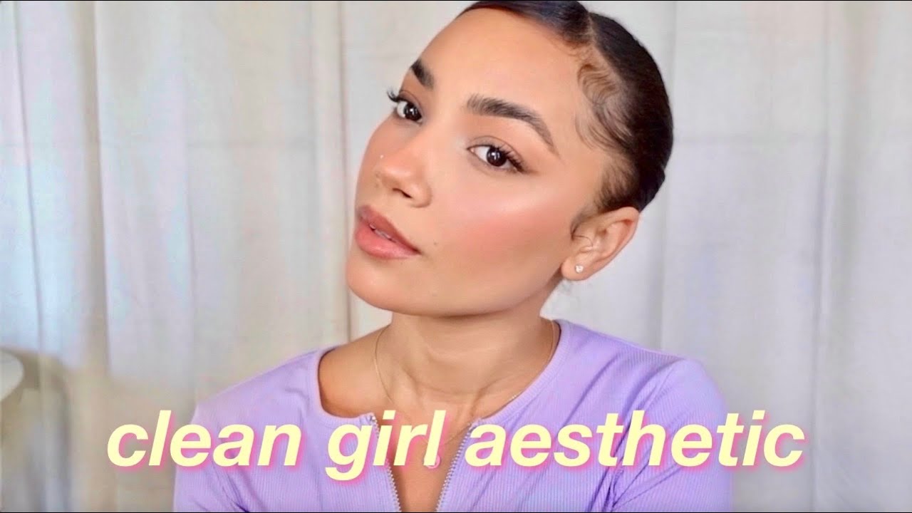 my clean girl aesthetic makeup look (all drugstore!) - YouTube