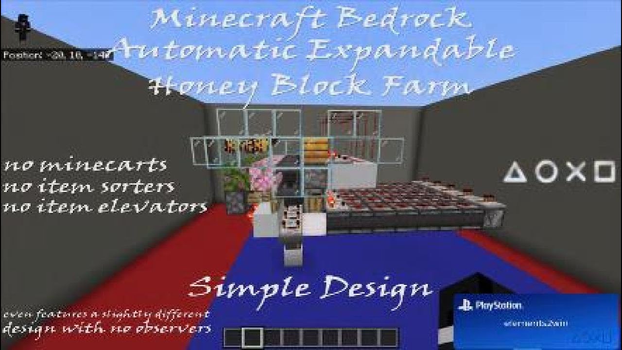 Minecraft Bedrock Honey Block Farm Expandable - YouTube