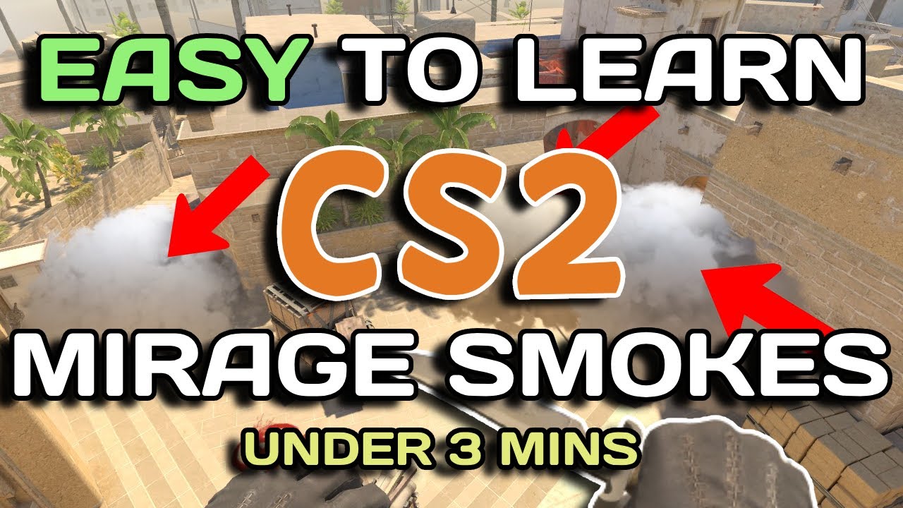 CS2 Easy Mirage Smokes Under 3 Minutes (Essential) - YouTube