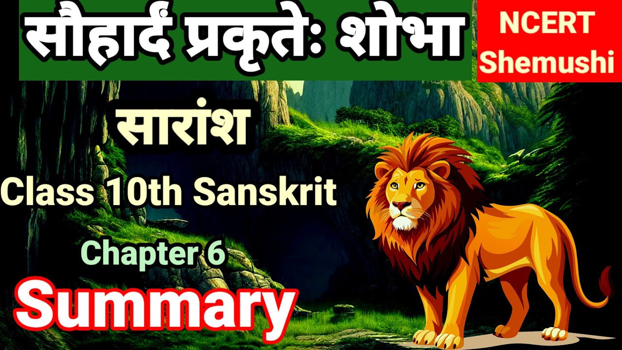 class 10 sanskrit chapter 6 summary | shemushi class 10 chapter 6 ...