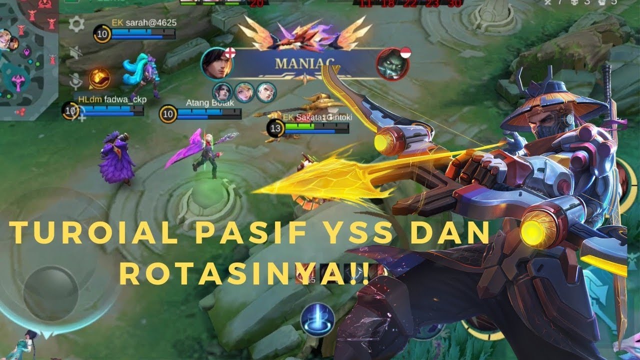 Tutorial pasif yss dan rotasi menit 8:50 udah level 15 ...