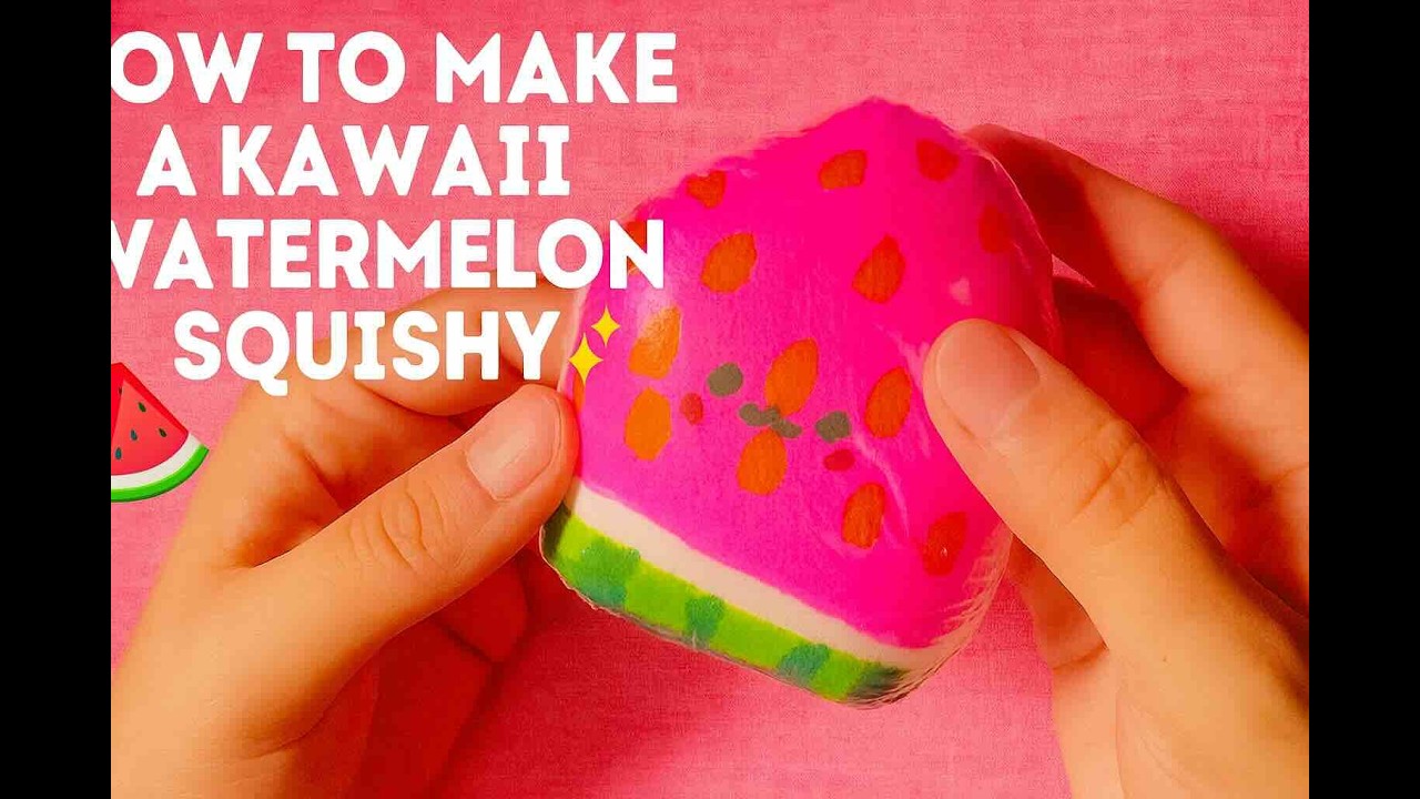 “How to Make a Kawaii Watermelon Squishy 🍉 | Easy DIY with Tissues ...