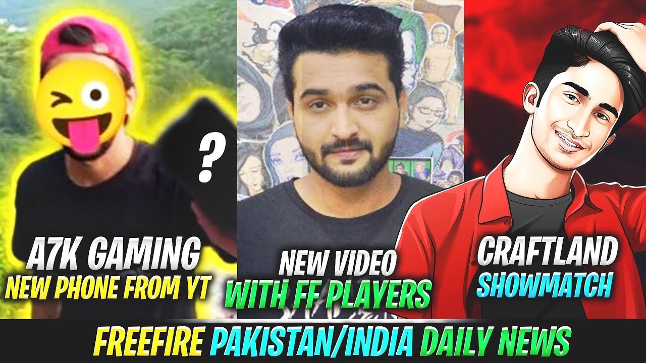 Raza Samo With Free Fire - V Badge YouTuber Battle - New Phone With ...