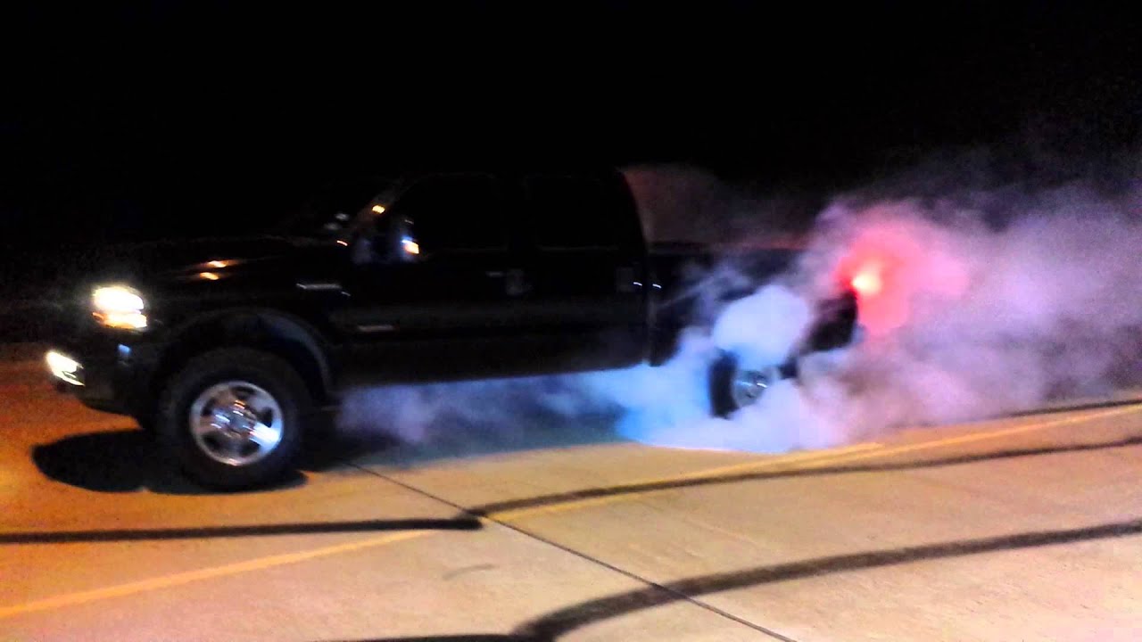 Ford 6.0 Powerstroke Diesel Burnout - YouTube