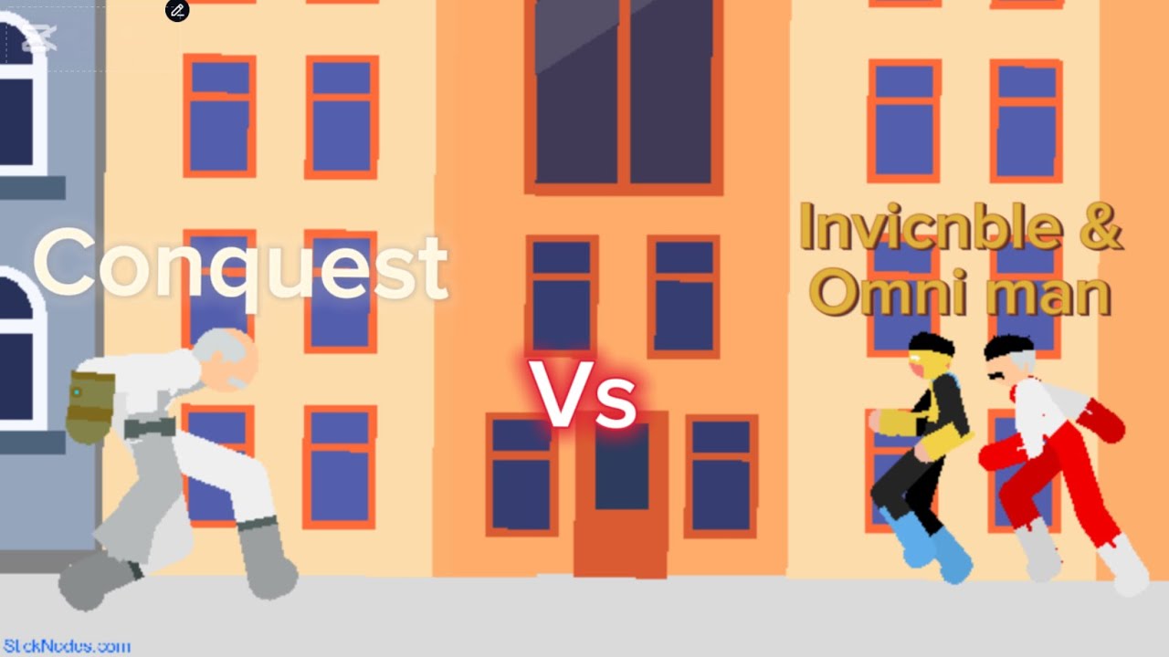 Conquest Vs Invincible & Omni man|Sticknodes Animation #Sticknodes # ...