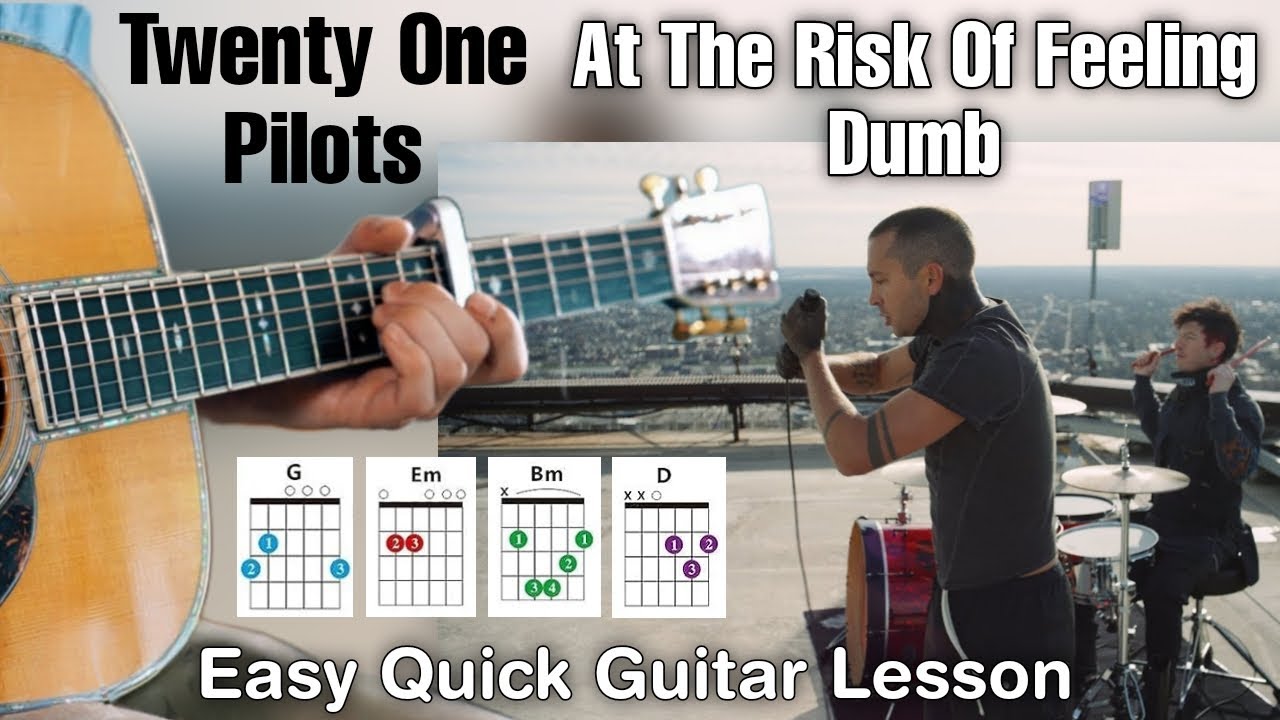 Twenty One Pilots - | At The Risk Of Feeling Dumb | Guitar Cover + Tutorial (Easy & Short ...