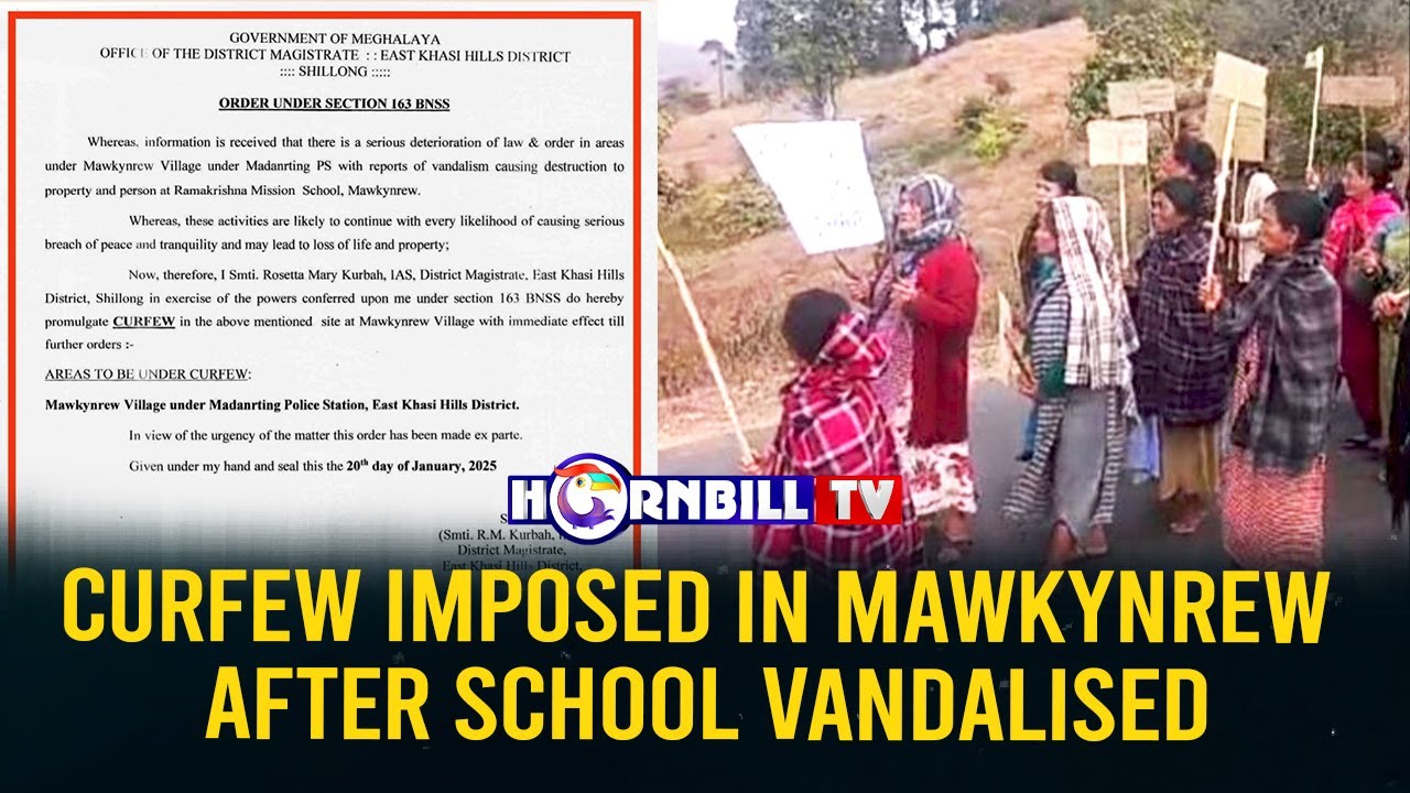 CURFEW IMPOSED IN MAWKYNREW AFTER SCHOOL VANDALISED - YouTube