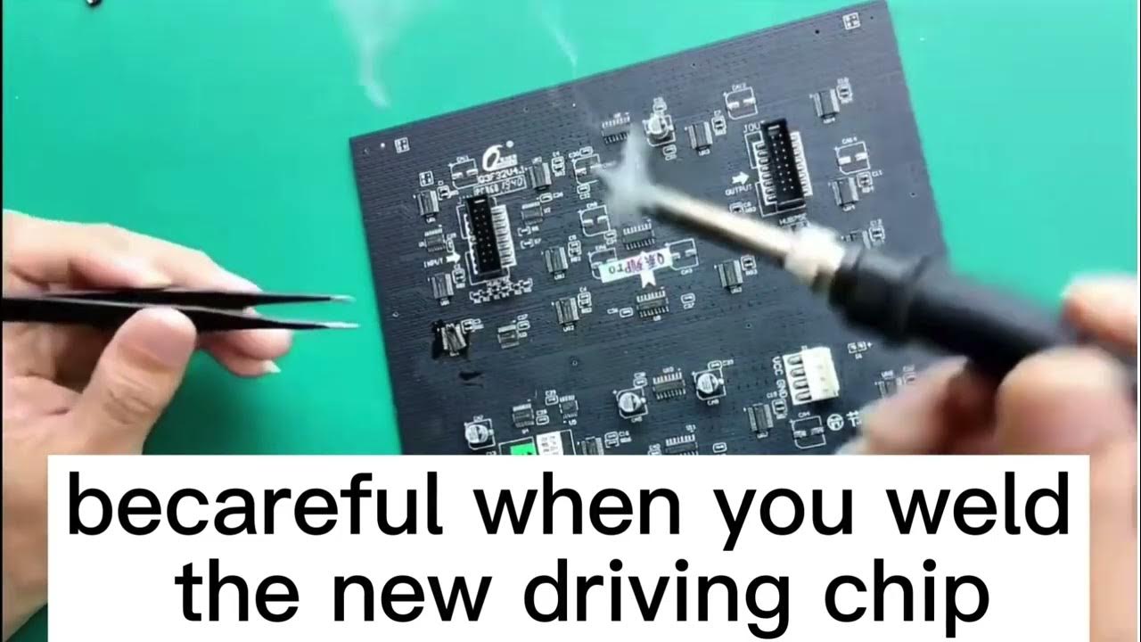 How to welding chip one LED panel/LED display troubleshooting/repair ...