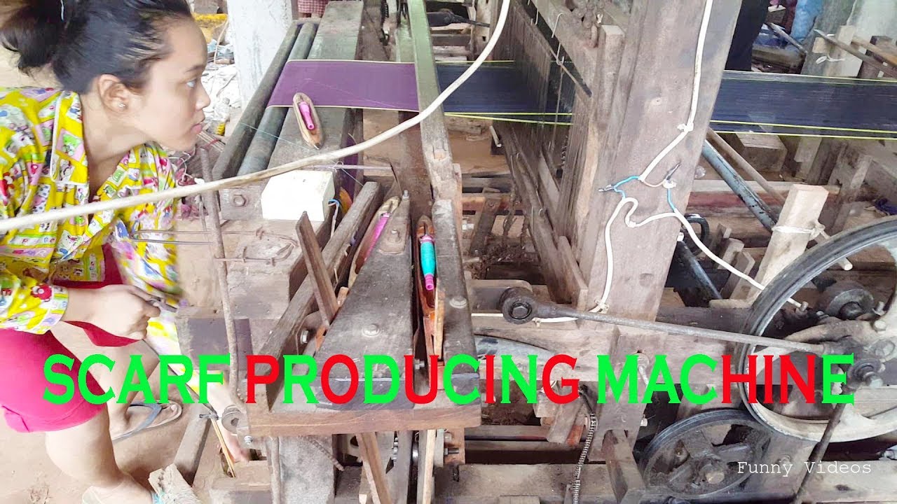 Scarf Producing Machine : How to make scarf by using machine - YouTube