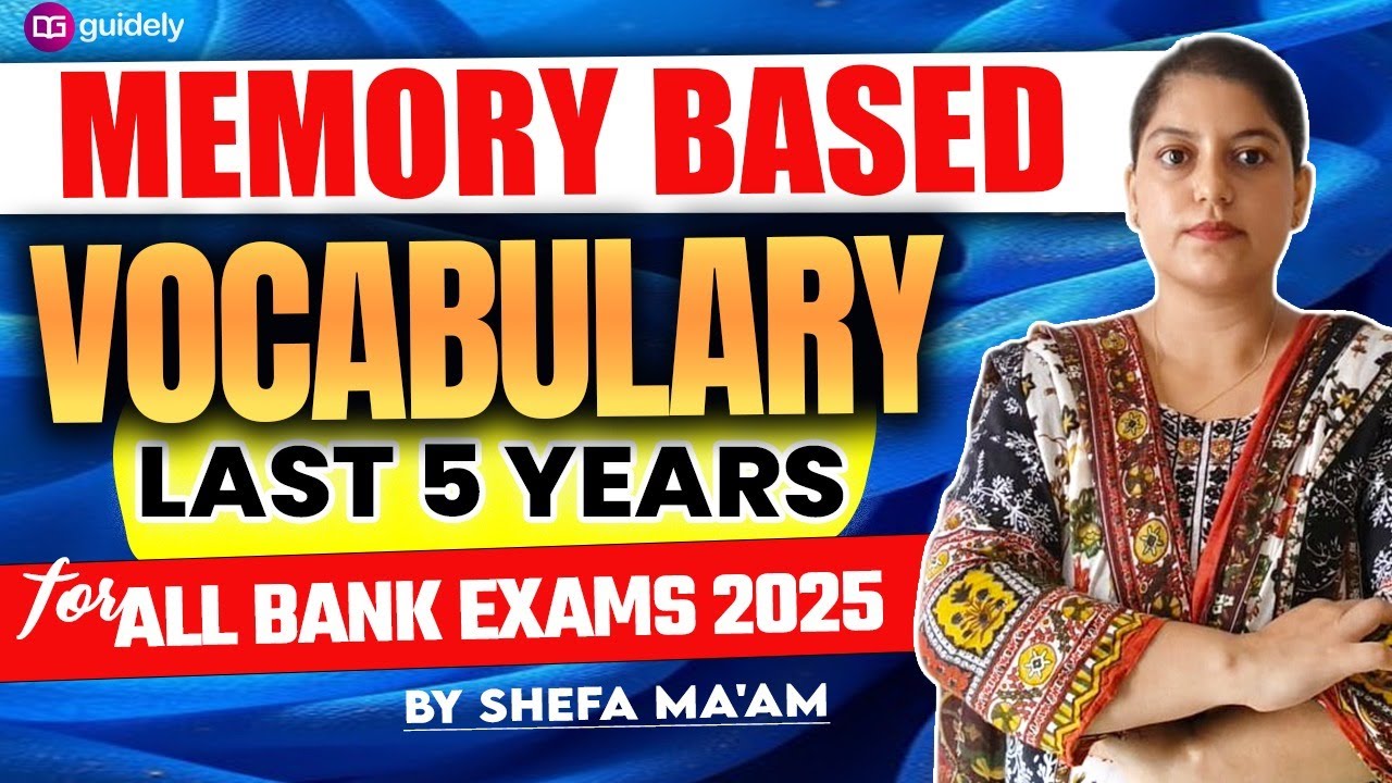 Last 5 Years Memory-Based Vocabulary For All Bank Exams | Most ...