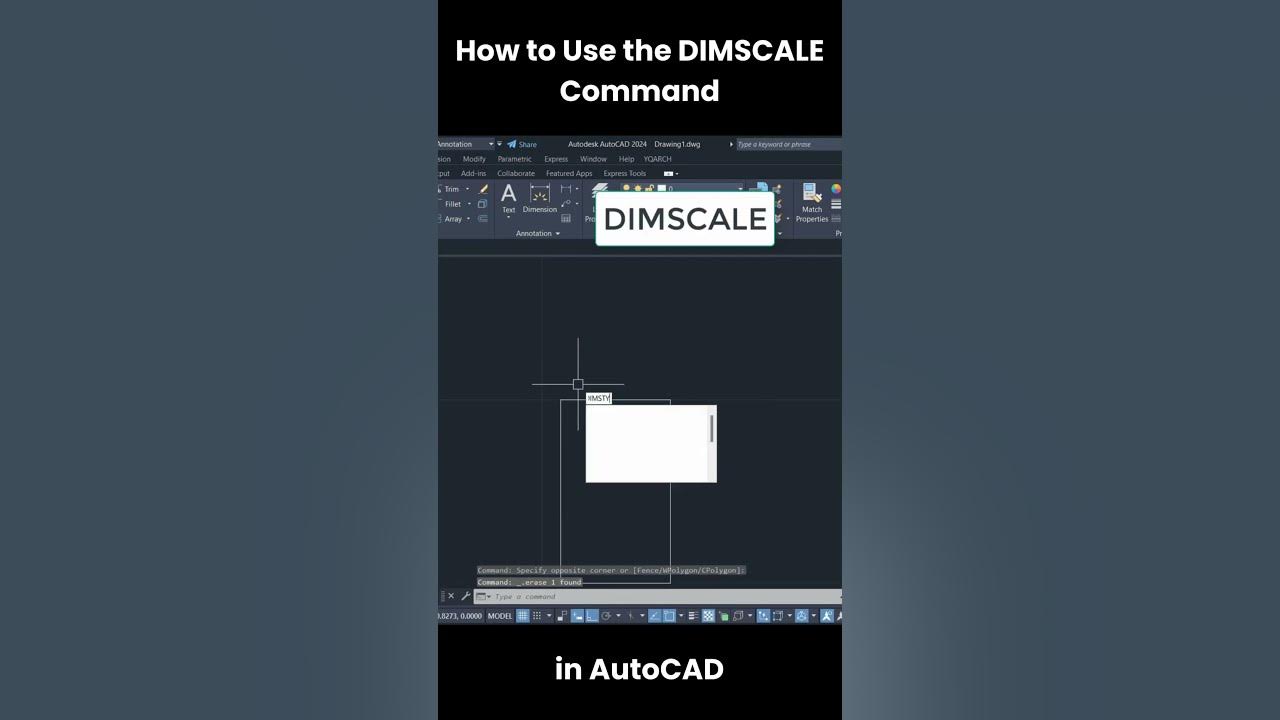How to Use the DIMSCALE Command in AutoCAD - YouTube